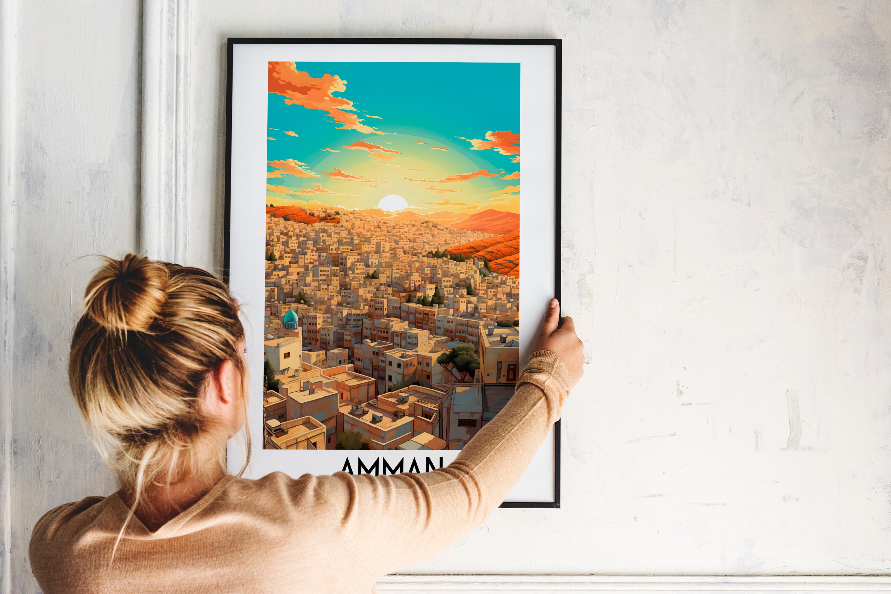 Amman Jordan Travel Poster, Middle East Home Decor (digital Download ...