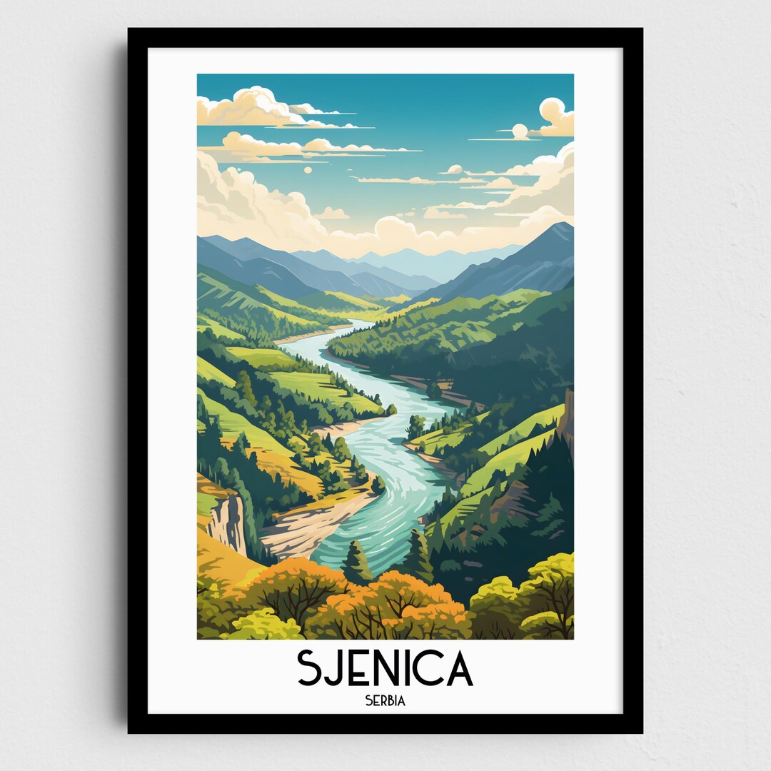 Sjenica Travel Wall Art, Serbia Painting Gifts, Balkans Home Decor ...