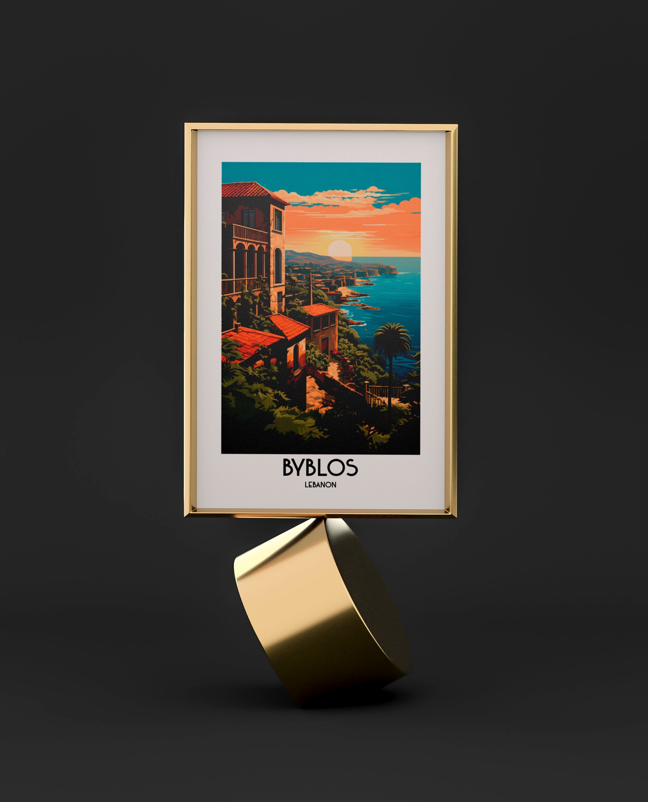 Byblos Travel Wall Art, Lebanon Painting Gifts, Middle East Home Decor ...