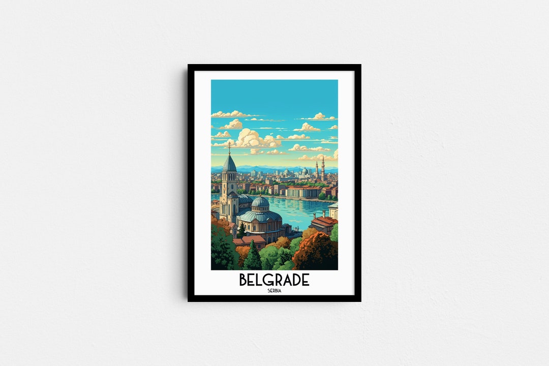 Belgrade Travel Wall Art, Serbia Painting Gifts, Europe Home Decor ...