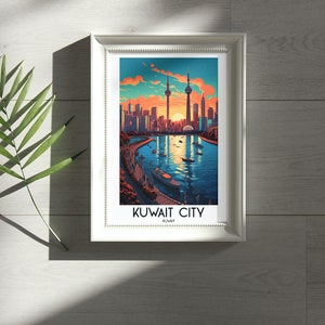 Kuwait City Travel Wall Art, Middle East Painting Gifts, Kuwaiti Home ...