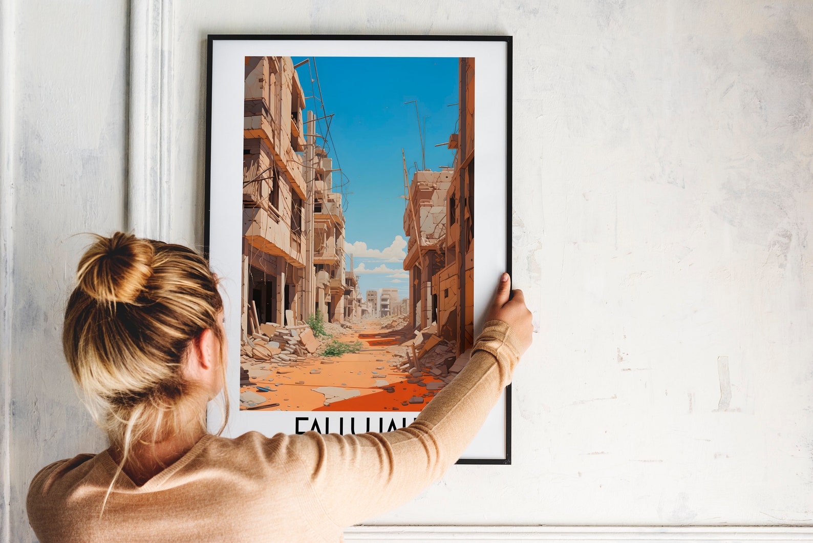 Fallujah Travel Wall Art, Iraq Painting Gifts, Middle East Home Decor ...