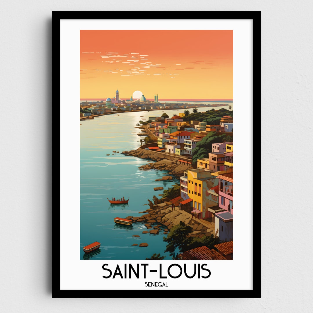 Saint-louis Travel Wall Art, Senegal Painting Gifts, Africa Home Decor ...