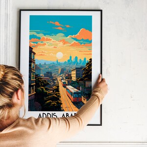 Addis Ababa Wall Art, Ethiopia Travel Poster (digital Download) - Etsy
