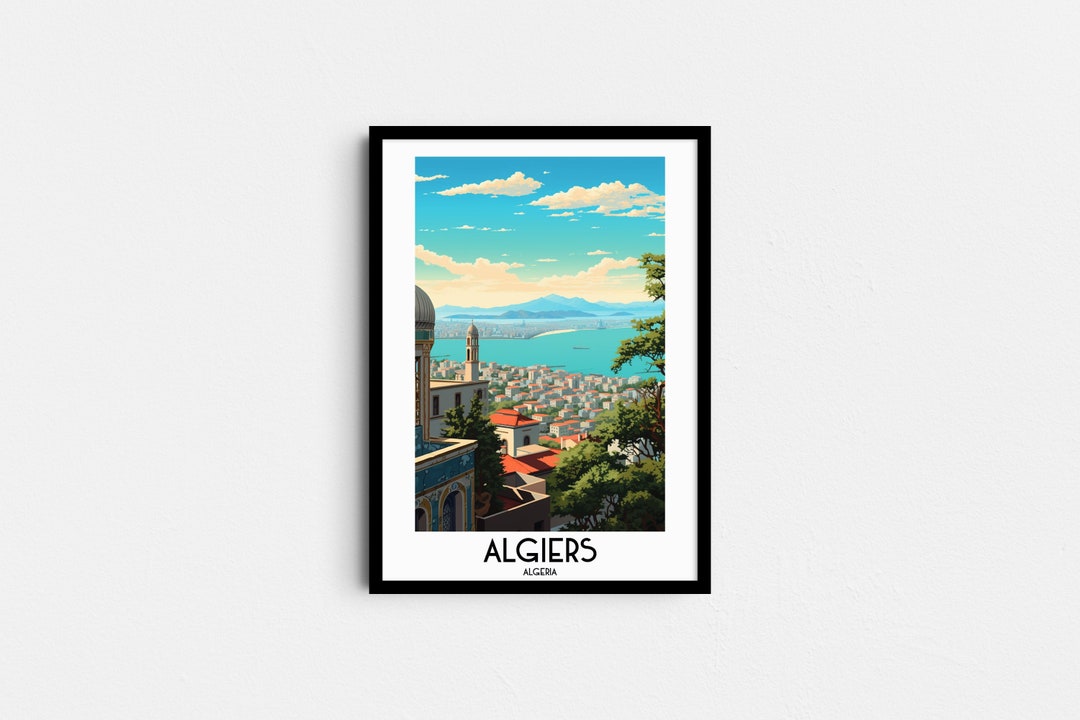 Algiers Travel Wall Art, Algeria Painting Gifts, Africa Home Decor, Digital Prints Posters ...