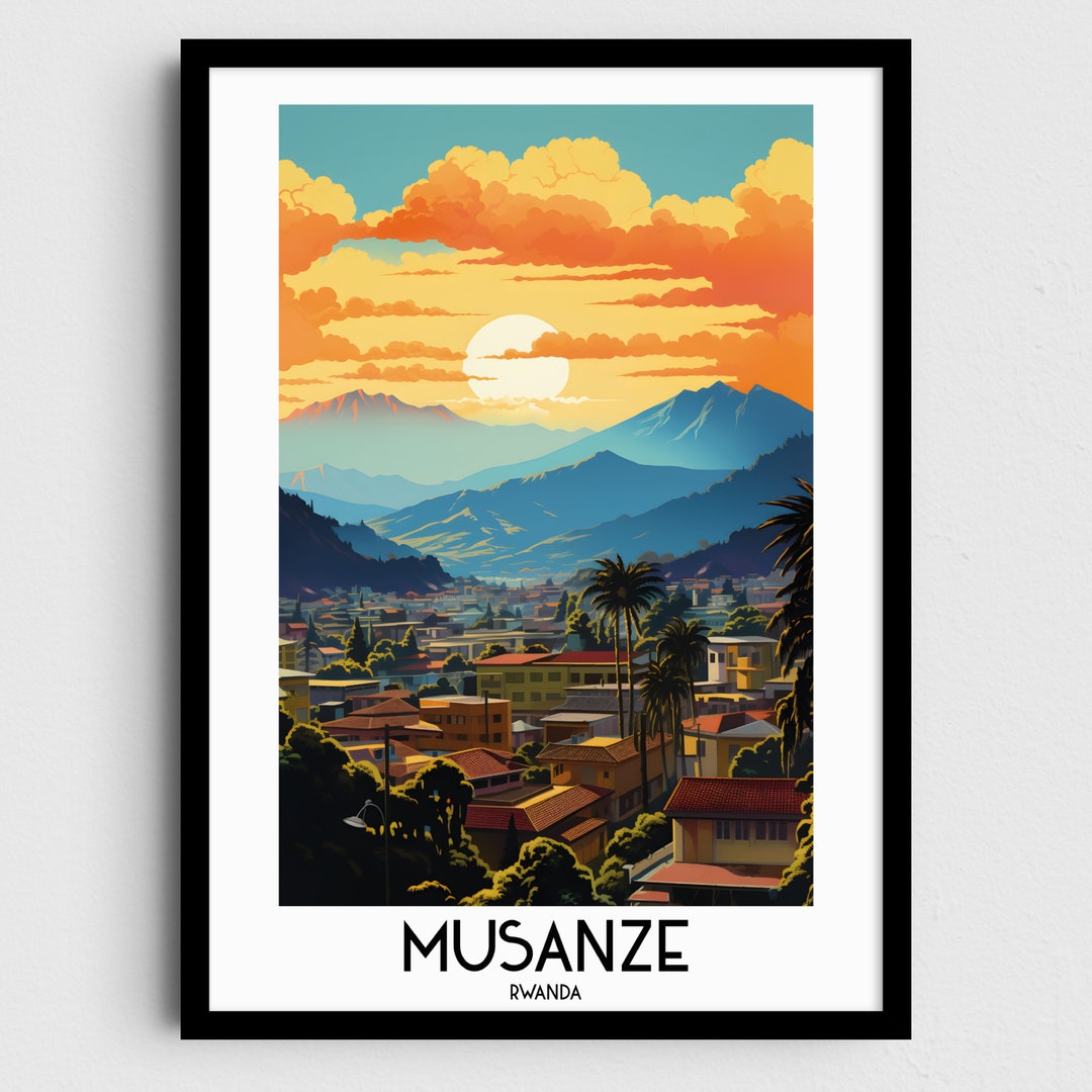 Musanze Travel Wall Art, Rwanda Painting Gifts, Africa Home Decor ...