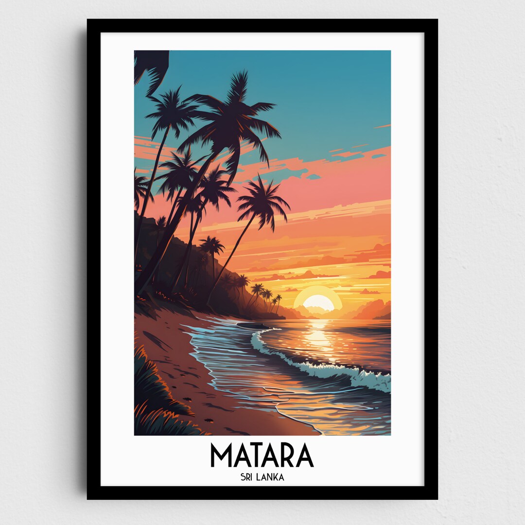 Matara Travel Wall Art, Sri Lanka Painting Gifts, Asia Home Decor ...