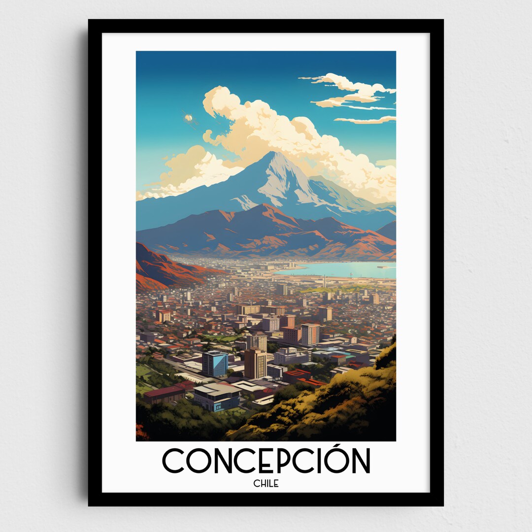 Concepción Chile Travel Poster, South America Home Decor (digital ...