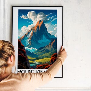 Mount Kinabalu Travel Wall Art, Malaysia Painting Gifts, Asia Home ...