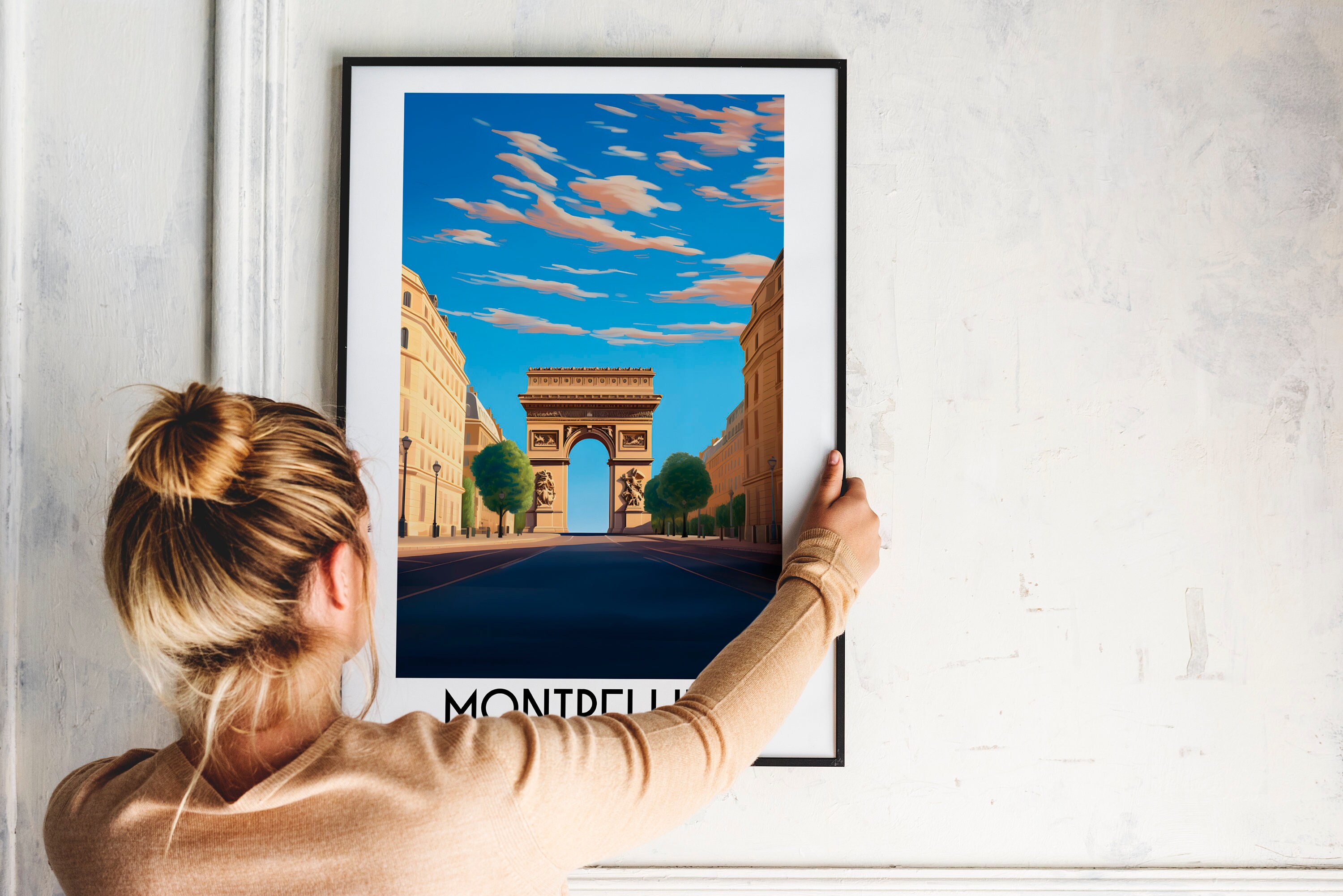 Montpellier Travel Wall Art, France Painting Gifts, Europe Home Decor ...