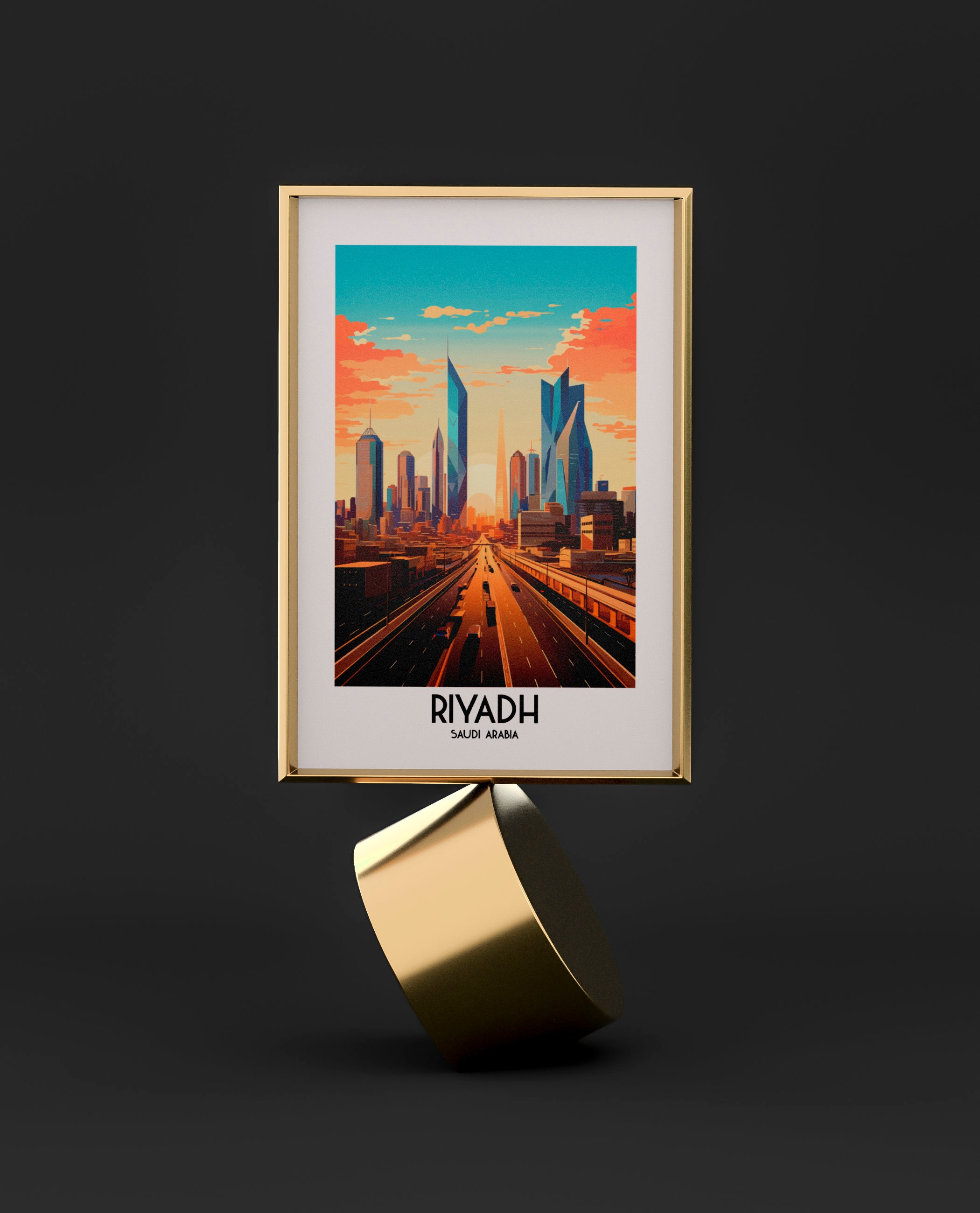 Riyadh Travel Wall Art, Saudi Arabia Painting Gifts, Middle East Home ...