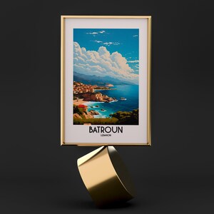 Batroun Travel Wall Art, Lebanon Painting Gifts, Middle East Home Decor ...