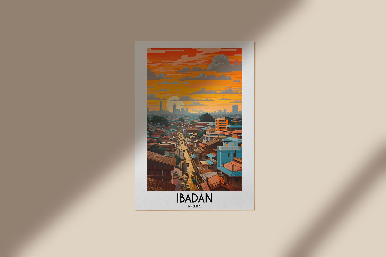 Ibadan Nigeria Travel Poster, Africa Art Print (digital Download) - Etsy