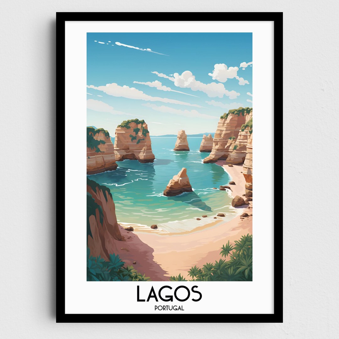 Lagos Travel Wall Art, Portugal Painting Gifts, Europe Home Decor ...