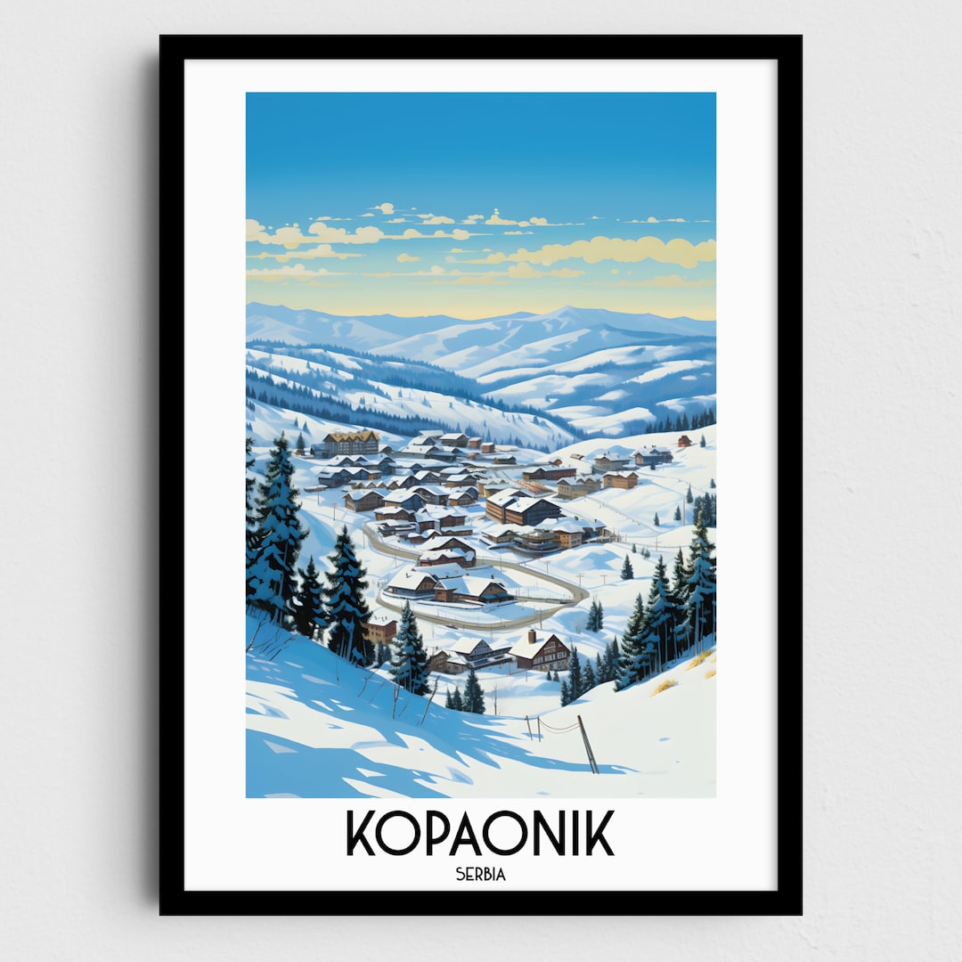Kopaonik Travel Wall Art, Serbia Painting Gifts, Balkans Home Decor ...