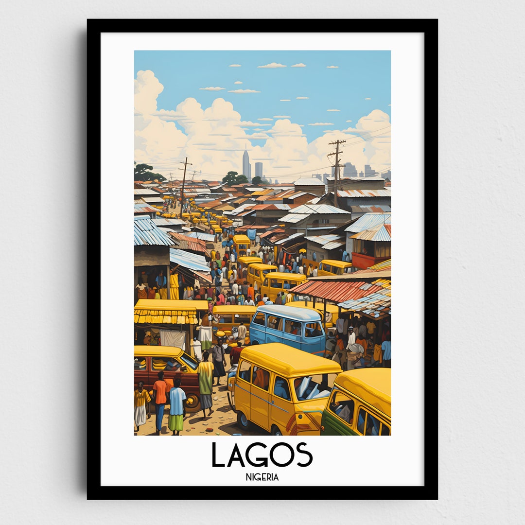 Lagos Travel Wall Art, Nigeria Painting Gifts, Africa Home Decor ...