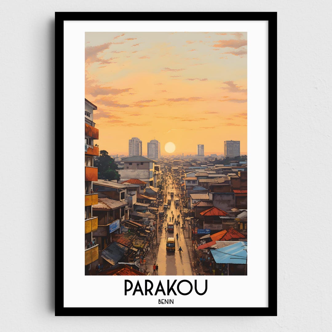 Parakou Travel Wall Art, Benin Painting Gifts, Africa Home Decor ...