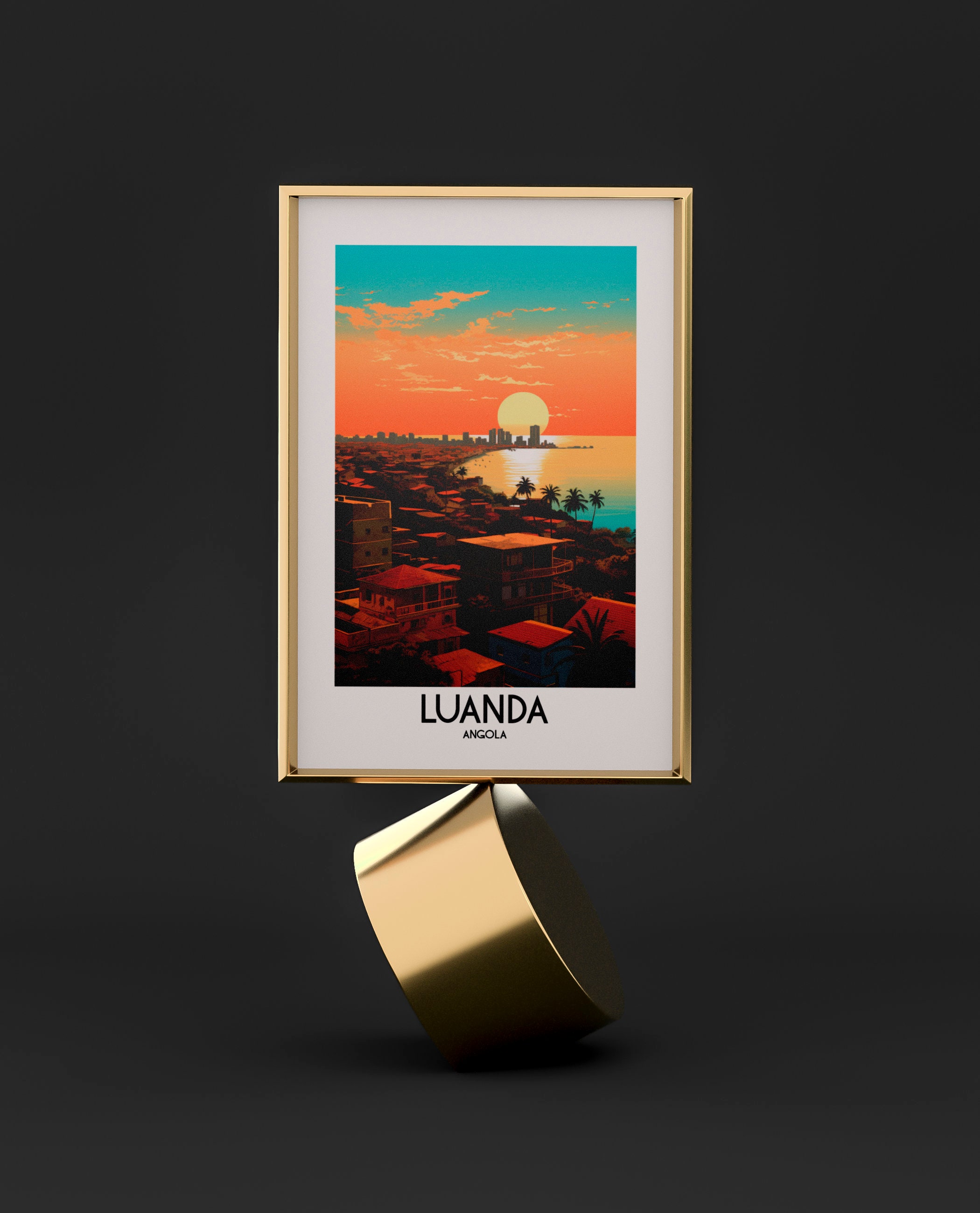 Luanda Travel Wall Art Angola Painting Gifts Africa Home - Etsy