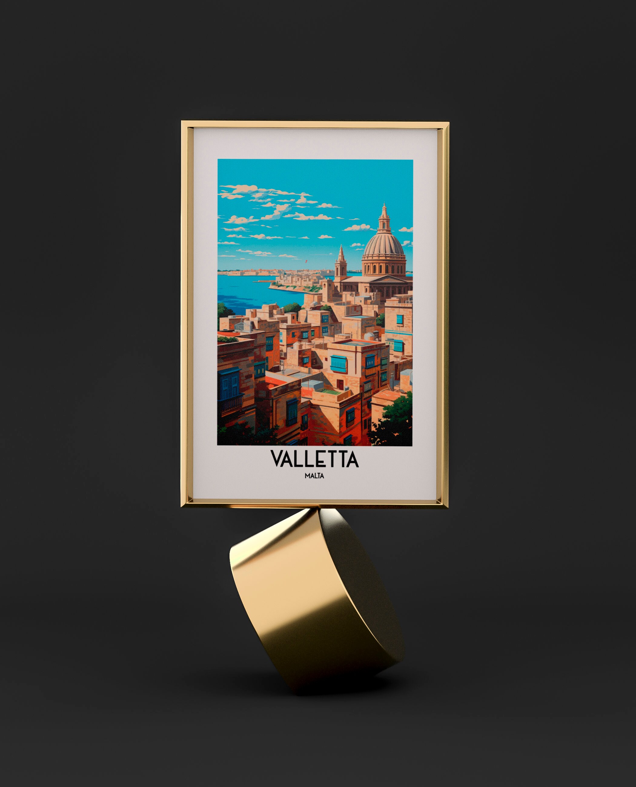 Valletta Travel Wall Art Malta Painting Gifts Europe Home - Etsy