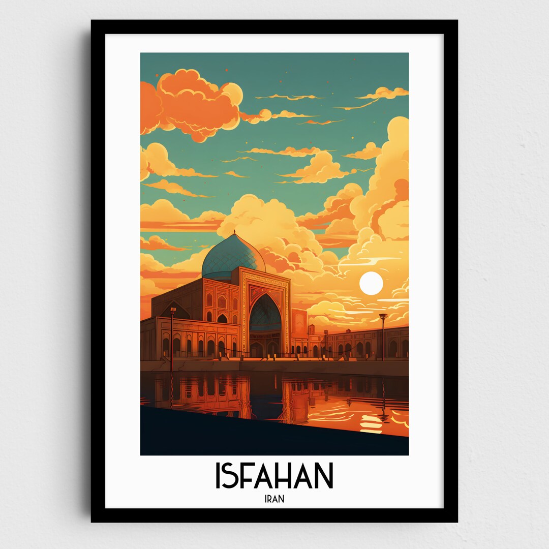 Isfahan Travel Wall Art, Iran Painting Gifts, Middle East Home Decor ...