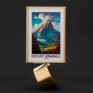 Mount Kinabalu Travel Wall Art, Malaysia Painting Gifts, Asia Home ...