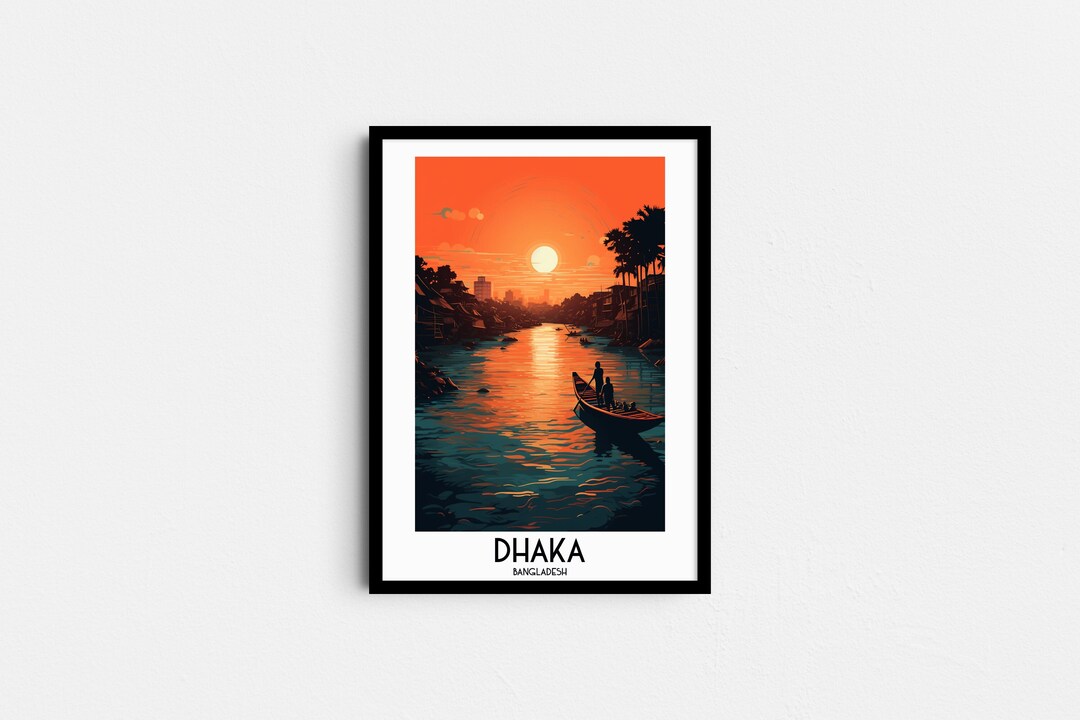 Dhaka Travel Wall Art, Bangladesh Painting Gifts, Asia Home Decor ...