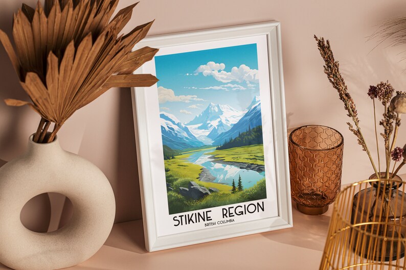 Stikine Region Travel Wall Art, British Columbia Painting Gifts, Canada ...