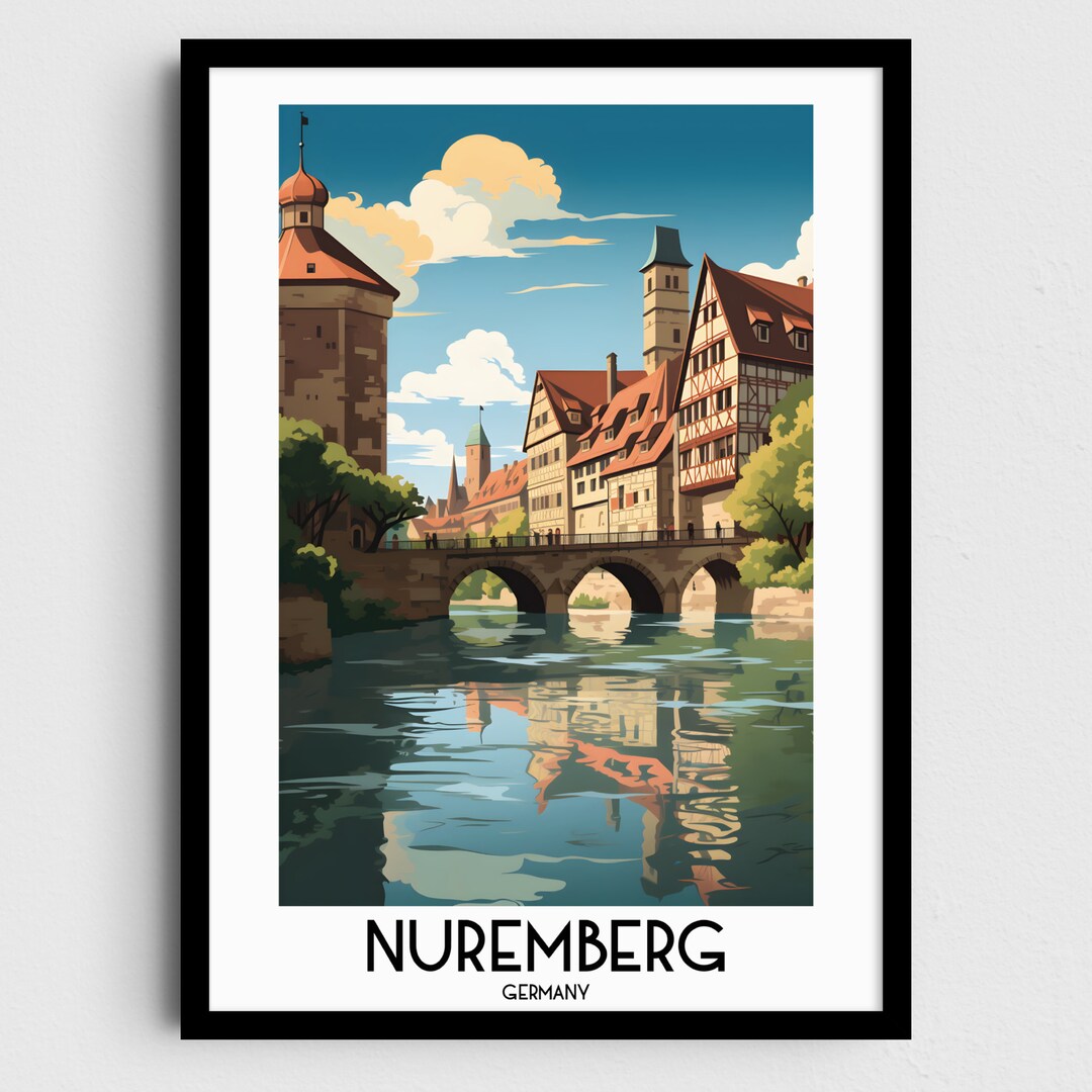 Nuremberg Travel Wall Art, Germany Painting Gifts, Europe Home Decor ...