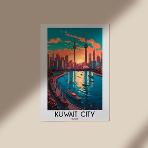 Kuwait City Travel Wall Art, Middle East Painting Gifts, Kuwaiti Home ...