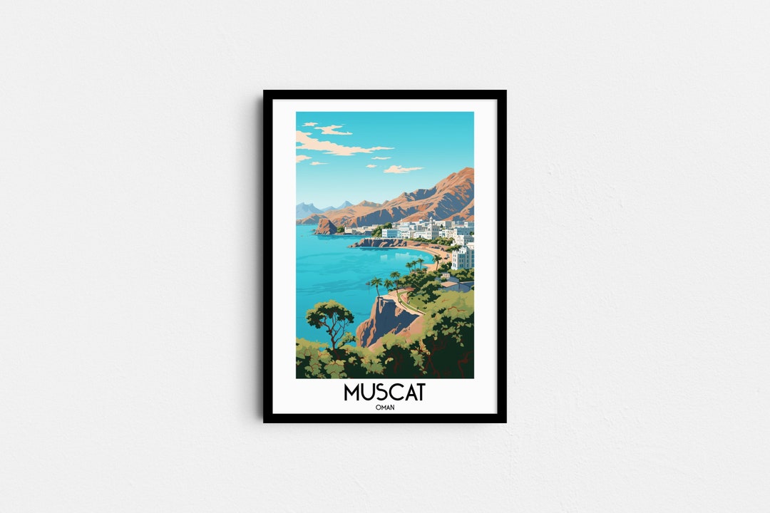 Muscat Travel Wall Art, Oman Painting Gifts, Middle East Home Decor ...