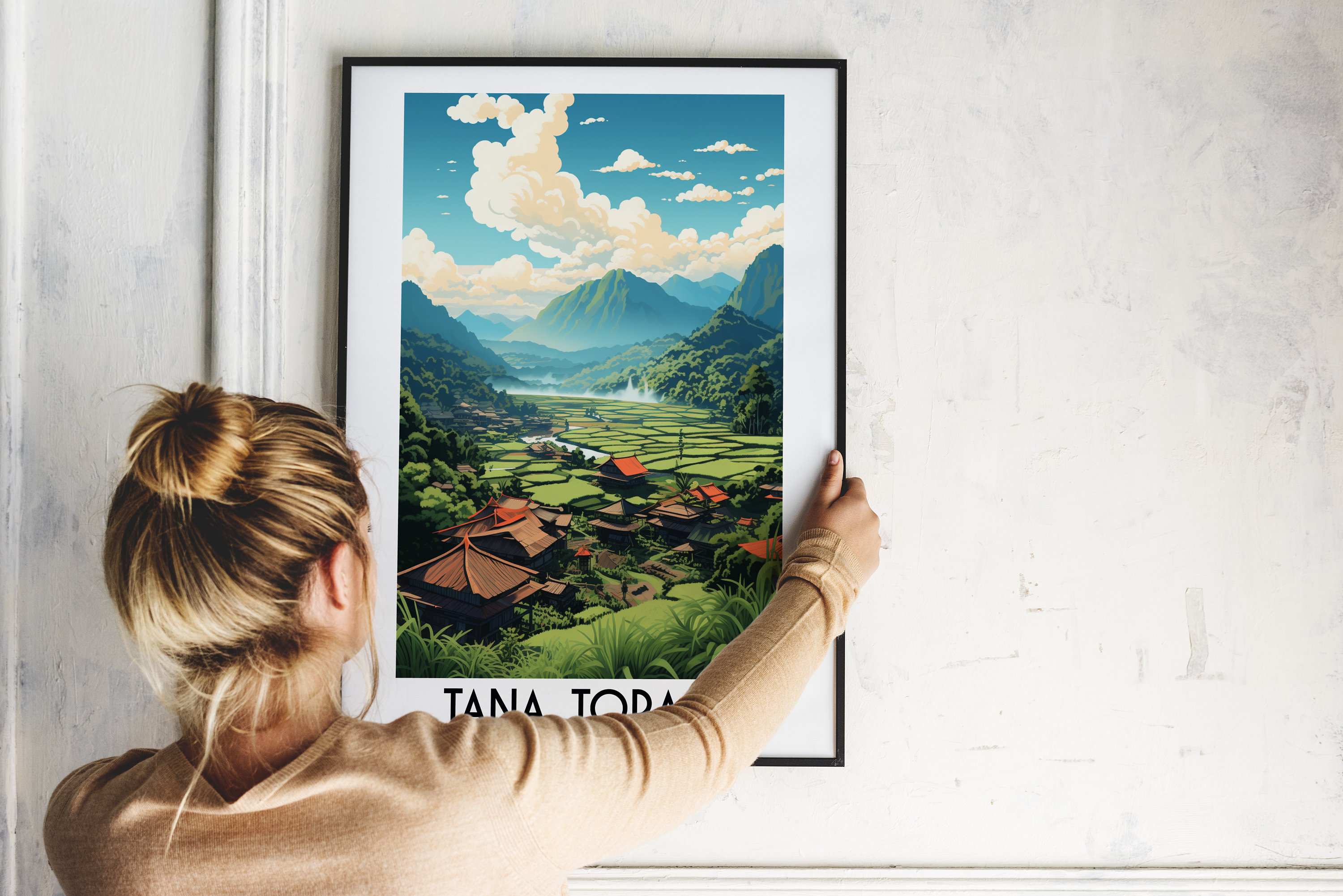 Tana Toraja Travel Wall Art, Indonesia Painting Gifts, Asia Home Decor ...