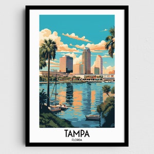 Tampa Florida Travel Poster, Home Decor Art (digital Download) - Etsy