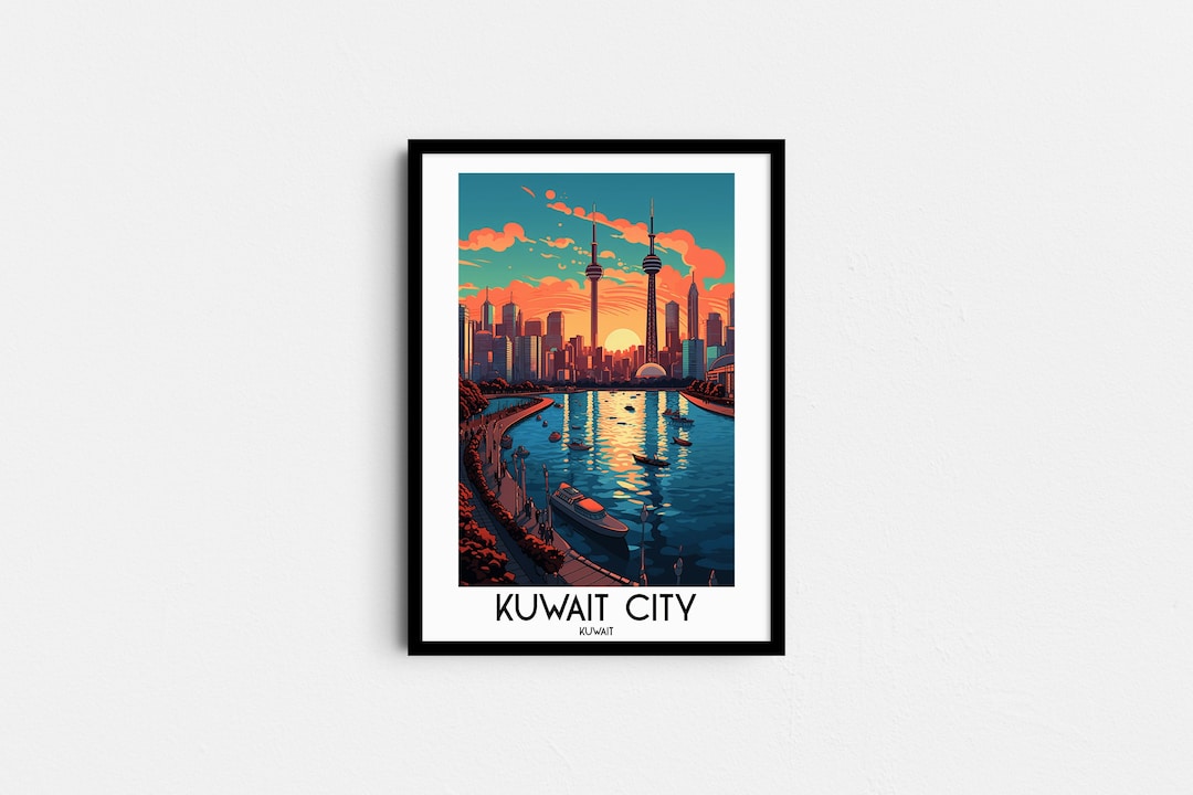 Kuwait City Travel Wall Art, Middle East Painting Gifts, Kuwaiti Home ...