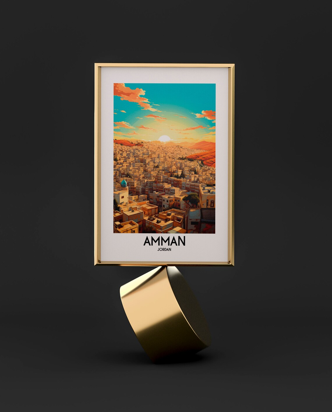 Amman Jordan Travel Poster, Middle East Home Decor (digital Download ...