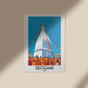 Deoghar Travel Wall Art, India Painting Gifts, Asia Home Decor, Digital ...