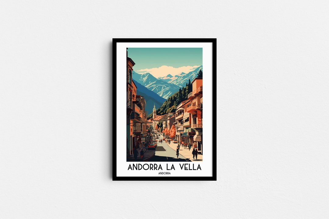 Andorra La Vella Travel Wall Art, Andorra Painting Gifts, Europe Home ...