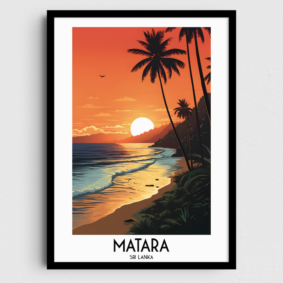 Matara Travel Wall Art, Sri Lanka Painting Gifts, Asia Home Decor ...