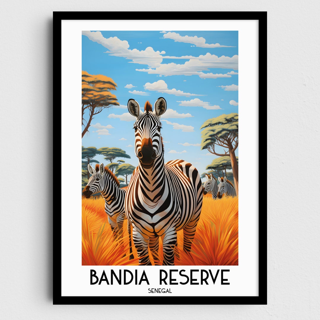 Bandia Reserve Travel Wall Art, Senegal Painting Gifts, Africa Home ...