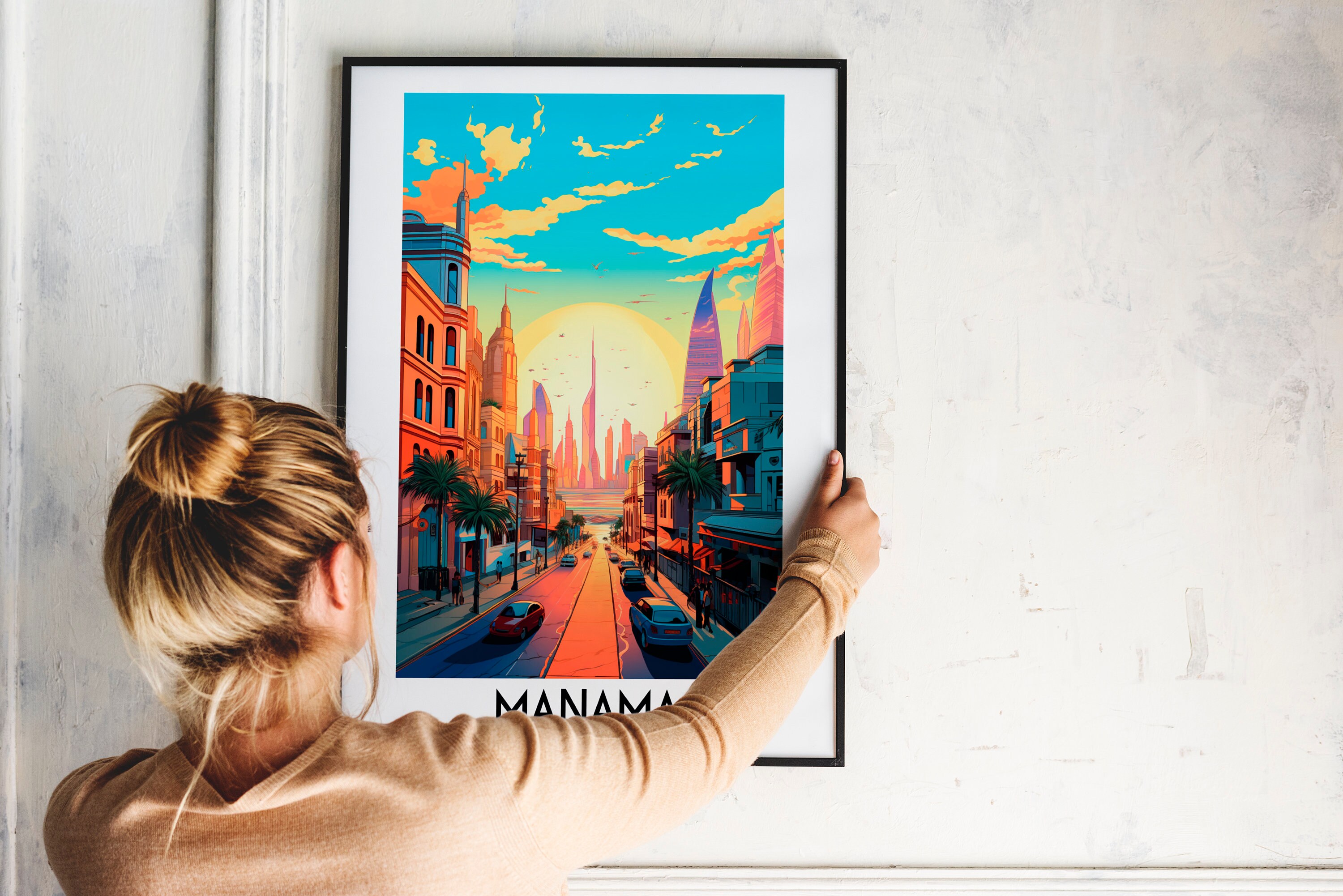 Manama Travel Wall Art Bahrain Painting Gifts Middle East - Etsy