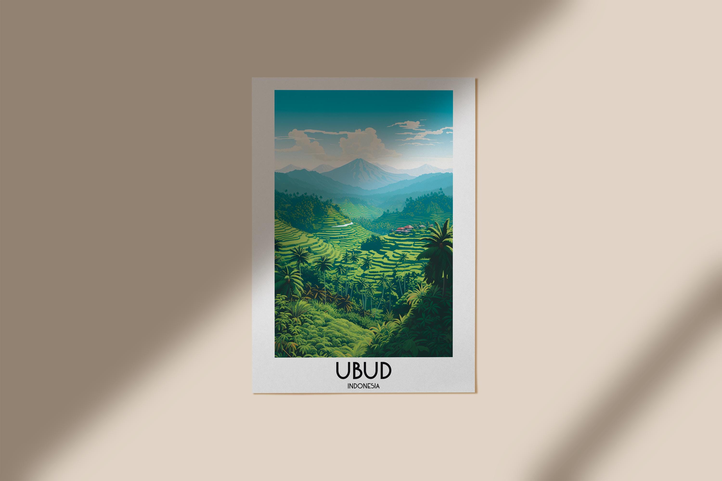 Ubud Indonesia Art Print, Asia Travel Poster (digital Download) - Etsy