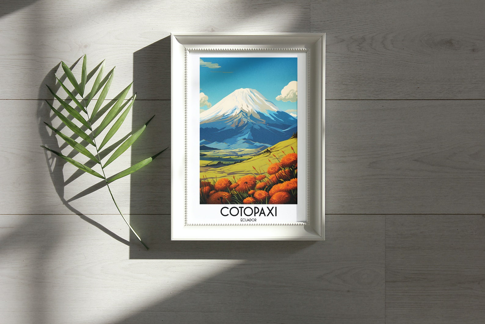 Cotopaxi Ecuador Travel Poster, South America Home Decor (digital ...