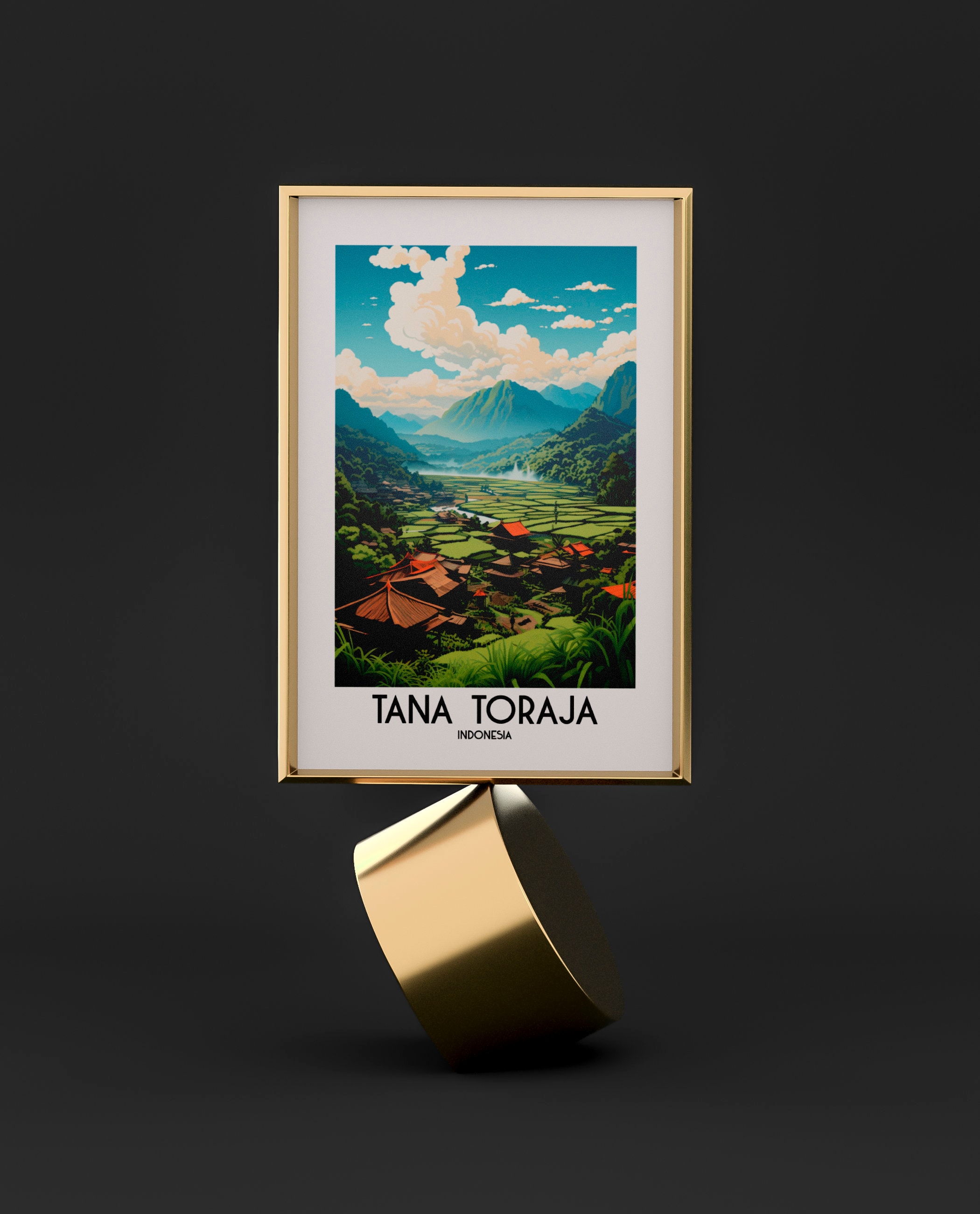 Tana Toraja Travel Wall Art, Indonesia Painting Gifts, Asia Home Decor ...