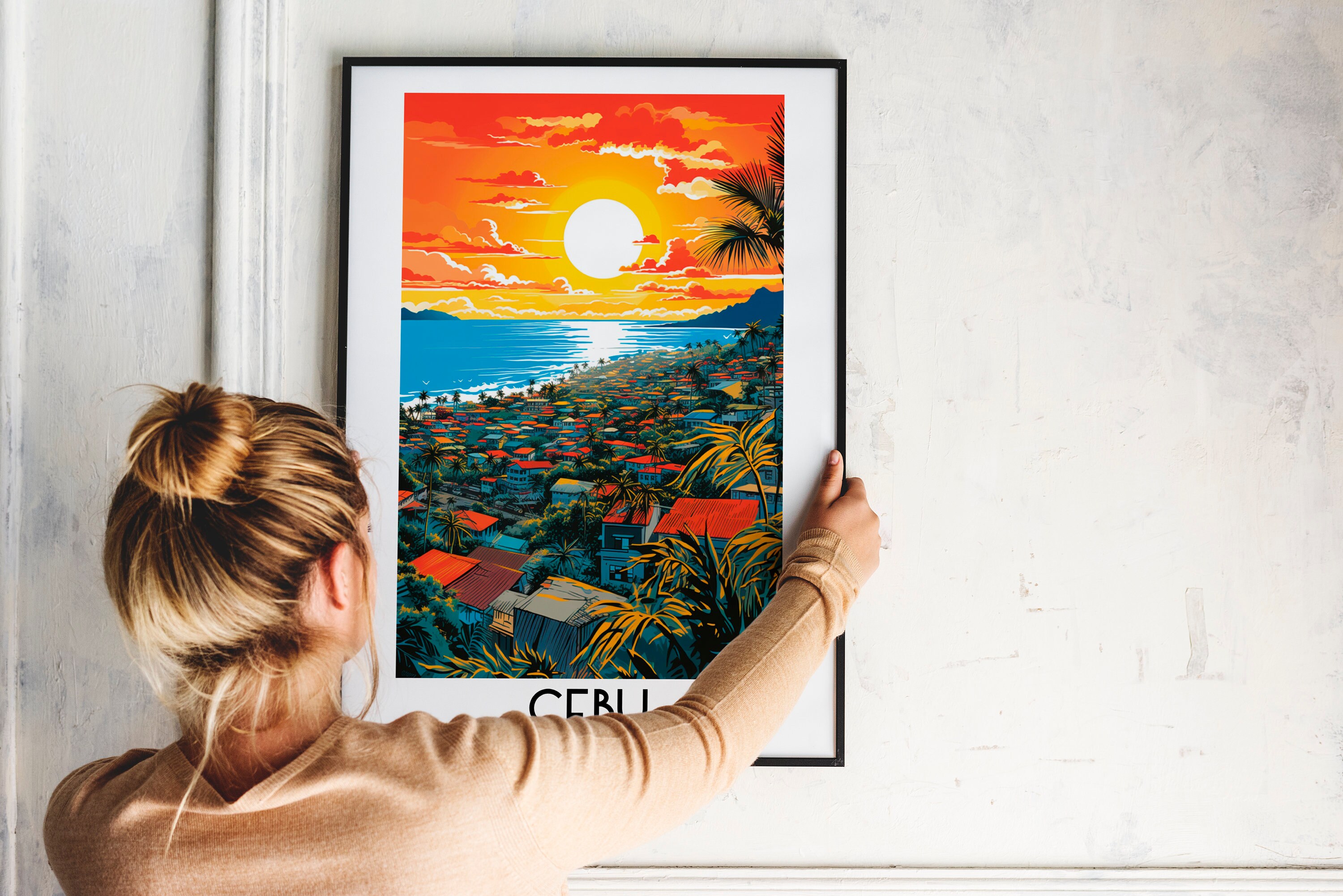 Cebu Travel Wall Art, Philippines Painting Gifts, Asia Home Decor ...