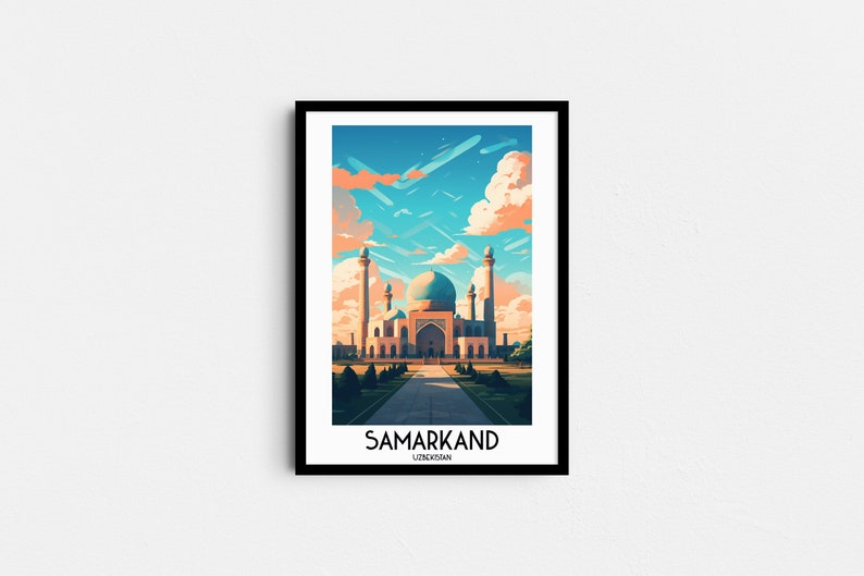 Samarkand Uzbekistan Art Print, Asia Travel Poster (digital Download ...