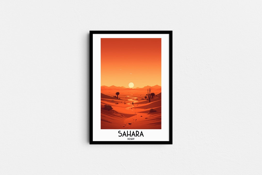 Sahara Desert Travel Wall Art, Africa Painting Gifts, African Home ...