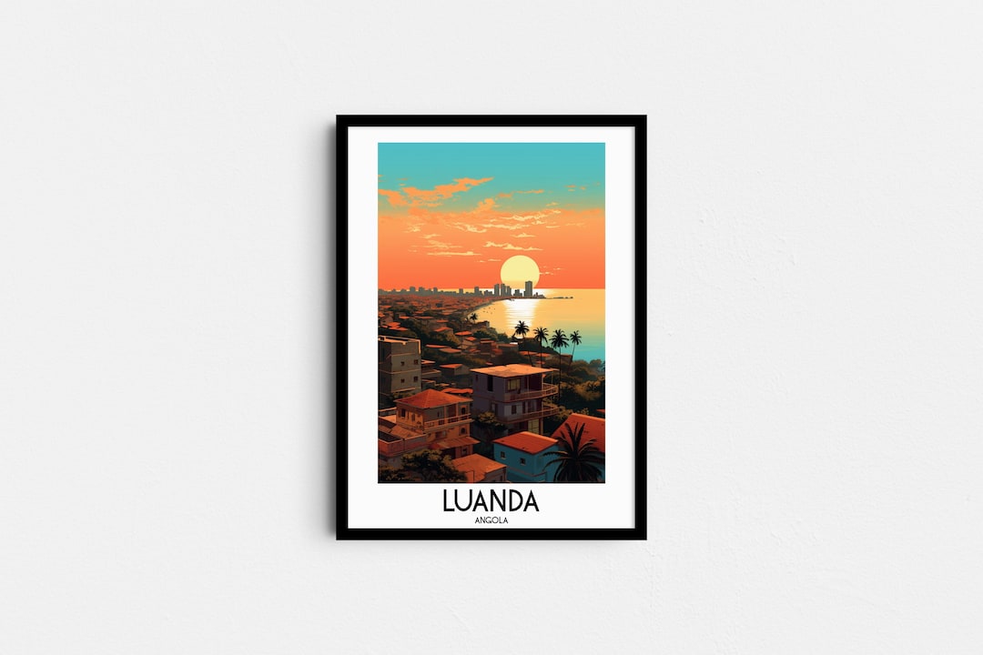 Luanda Travel Wall Art, Angola Painting Gifts, Africa Home Decor ...