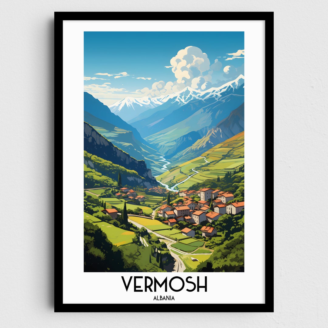 Vermosh Travel Wall Art, Albania Painting Gifts, Europe Home Decor ...