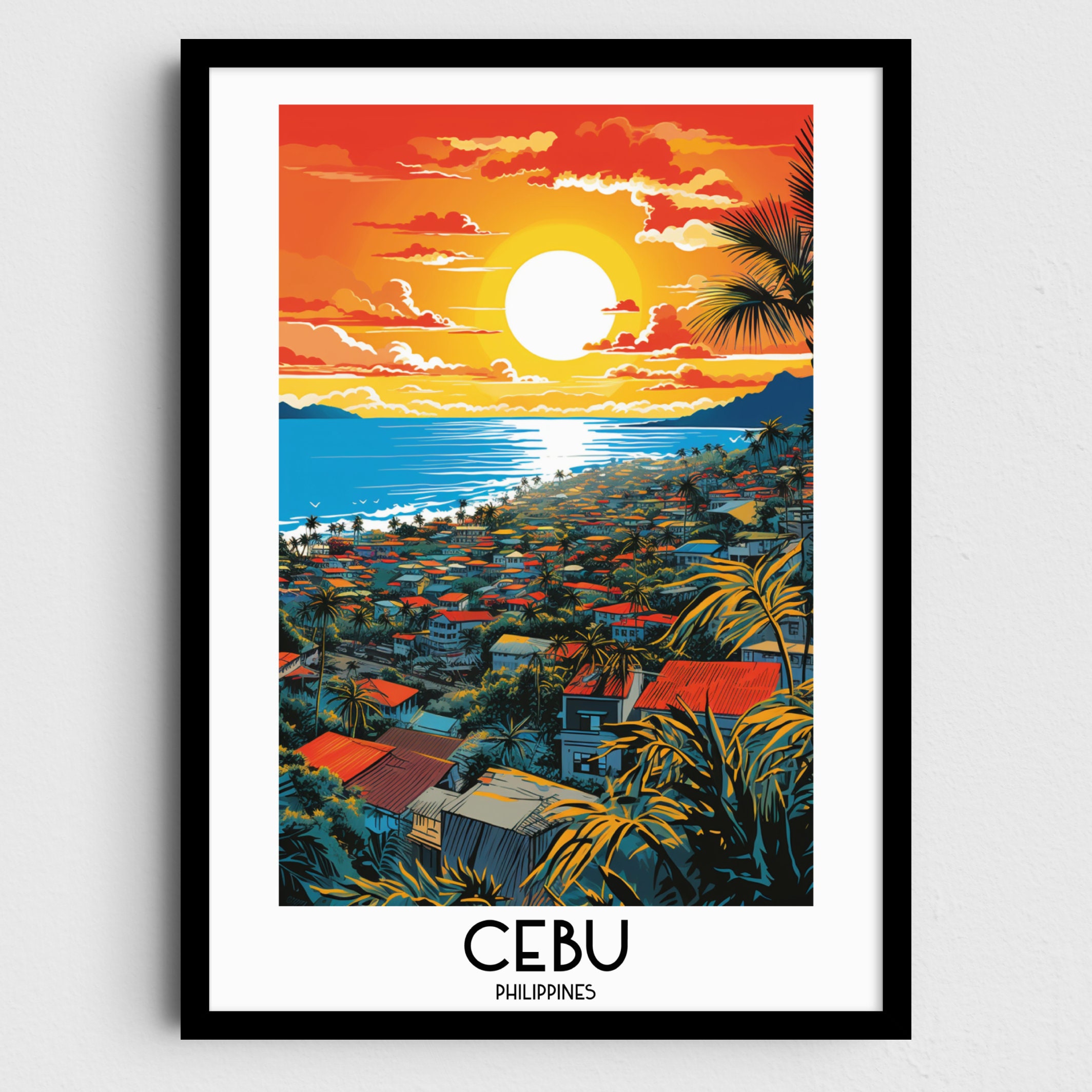 Cebu Travel Wall Art, Philippines Painting Gifts, Asia Home Decor ...