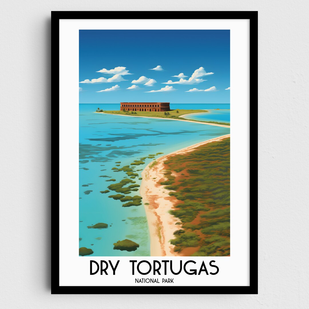 Dry Tortugas National Park Travel Wall Art, Florida Painting Gifts, USA ...