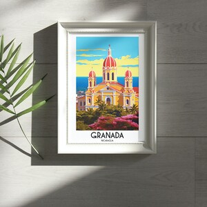 Granada Travel Wall Art, Nicaragua Painting Gifts, Caribbean Home Decor ...